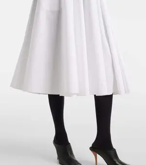 Alaïa Belted Cotton Midi Dress