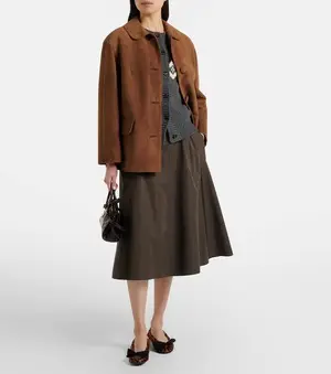 Prada Leopard-print Calf Hair Ballet Flats