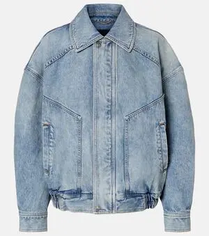 Saint Laurent Denim Blouson Jacket - Blue