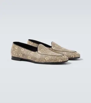 Manolo Blahnik Modena Snake-effect Leather Loafers
