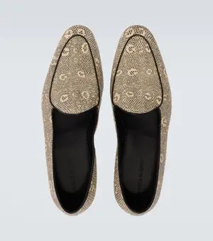 Manolo Blahnik Modena Snake-effect Leather Loafers