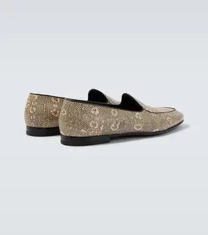 Manolo Blahnik Modena Snake-effect Leather Loafers