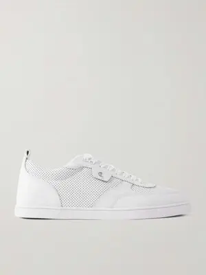 CHRISTIAN LOUBOUTIN Tutti Rui Perforated Leather Sneakers - White