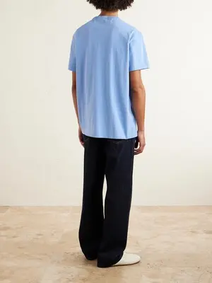 Polo Ralph Lauren Logo-embroidered Cotton-jersey T-shirt - Blue