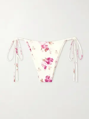 Magda Butrym Floral-print Bikini Briefs - Cream