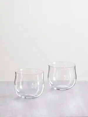 LOBMEYR Set Of Two Crystal Glass Tumblers - Neutrals