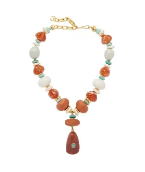 LIZZIE FORTUNATO Andamento Stone And Bone Necklace