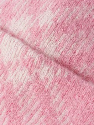 Burberry Checked Mohair-blend Beanie