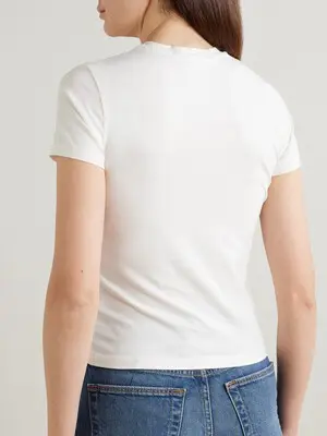 SLVRLAKE Stretch Supima Cotton-jersey T-shirt - White