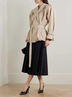 Magda Butrym Hooded Belted Cotton-blend Jacket