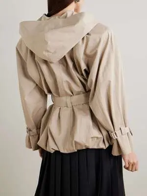 Magda Butrym Hooded Belted Cotton-blend Jacket
