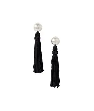 SOPHIE BUHAI Venetian Tasseled Earrings - Black