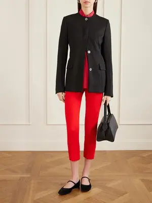 Tove Drew Cropped Skinny Pants - Red