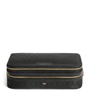 ANYA HINDMARCH Jacquard Logo Make-up Pouch - Black