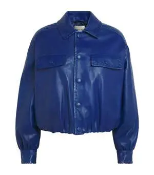 Women's Blue Leather Jackets