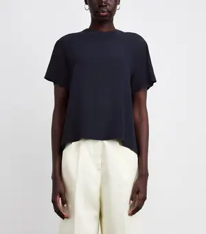 NOMADISSEM Silk Shirred Top