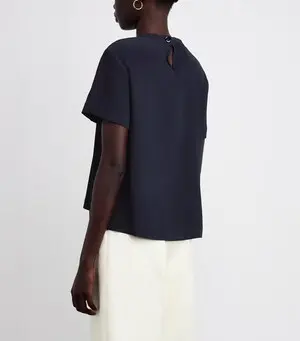 NOMADISSEM Silk Shirred Top