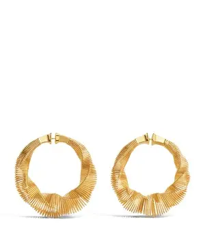 Alaïa Square Spiral Hoop Earrings - Gold
