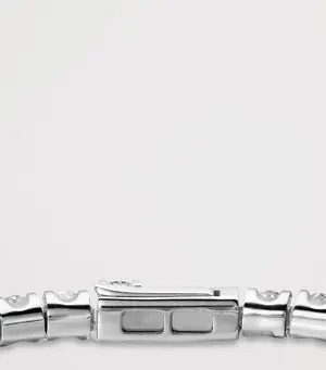 Cartier 18k White Gold And Diamond Essential Lines Bracelet