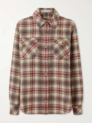 GOD'S TRUE CASHMERE Balance Checked Cashmere Shirt