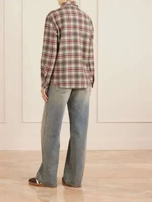 GOD'S TRUE CASHMERE Balance Checked Cashmere Shirt