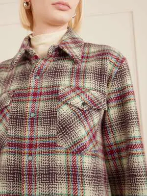 GOD'S TRUE CASHMERE Balance Checked Cashmere Shirt