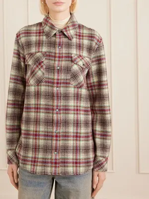 GOD'S TRUE CASHMERE Balance Checked Cashmere Shirt - Neutrals