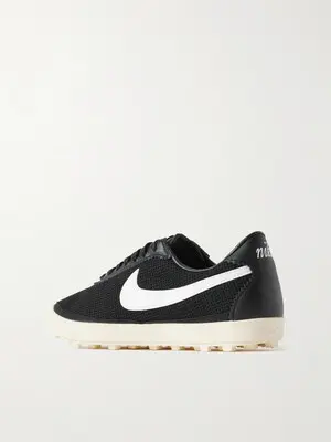 Nike Astrograbber Leather-trimmed Mesh Sneakers - Black