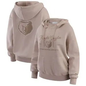 WEAR BY ERIN ANDREWS Memphis Grizzlies Washed Pullover Crewdie - Tan