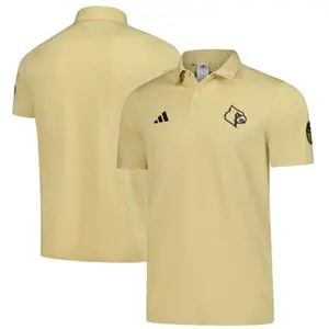 Adidas Louisville Cardinals Salute To Service Ultimate365 Solid Polo - Tan
