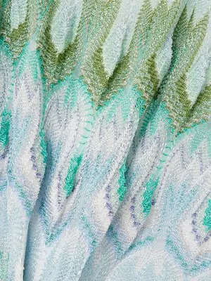 Missoni Striped Metallic Crochet-knit Pants - Blue