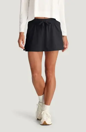 FREE FLY Driftlight Drawstring Mini Skirt - Black