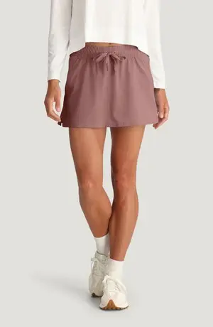 FREE FLY Driftlight Drawstring Mini Skirt Fig