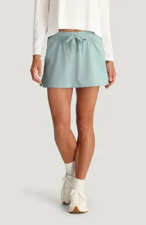 FREE FLY Driftlight Drawstring Mini Skirt - Ocean Mist