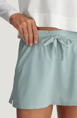 FREE FLY Driftlight Drawstring Mini Skirt - Ocean Mist