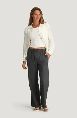 FREE FLY Sullivan Wide Leg Pants - Anthracite