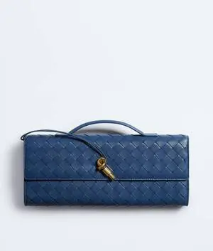 Bottega Veneta Andiamo Clutch - Blue Venezia