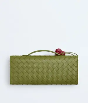Bottega Veneta Andiamo Clutch - Matcha/lipstick
