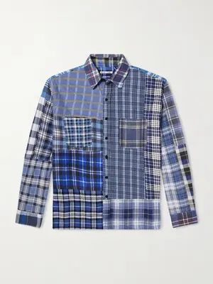 Needles Patchwork Checked Cotton-flannel Shirt