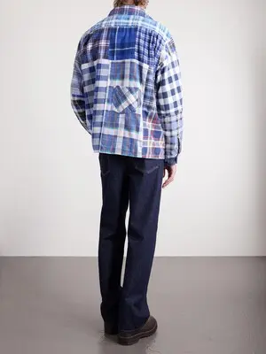 Needles Patchwork Checked Cotton-flannel Shirt