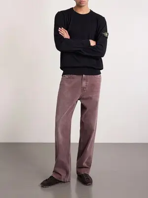 Stone Island Logo-appliquéd Cotton Sweater