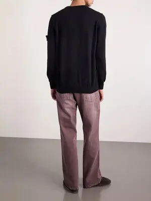 Stone Island Logo-appliquéd Cotton Sweater