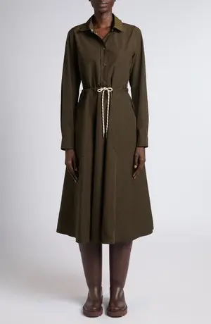 Moncler Long Sleeve Poplin Shirt Dress