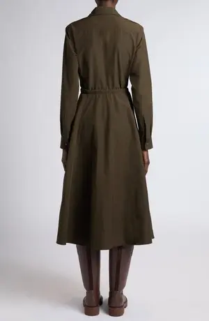 Moncler Long Sleeve Poplin Shirt Dress