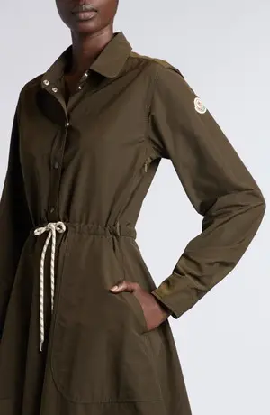 Moncler Long Sleeve Poplin Shirt Dress