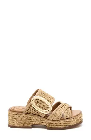 KELSI DAGGER BROOKLYN Nina Platform Slide Sandal - Natural