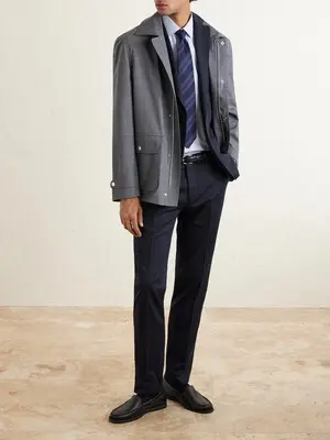 Boglioli Lyocell And Cotton-blend Twill Suit Jacket - Blue