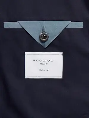 Boglioli Lyocell And Cotton-blend Twill Suit Jacket - Blue