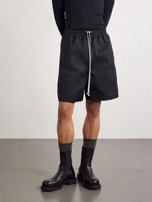 Rick Owens Straight-leg Cotton-blend Poplin Shorts