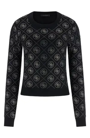 Guess Rhinestone Embellished Sweater